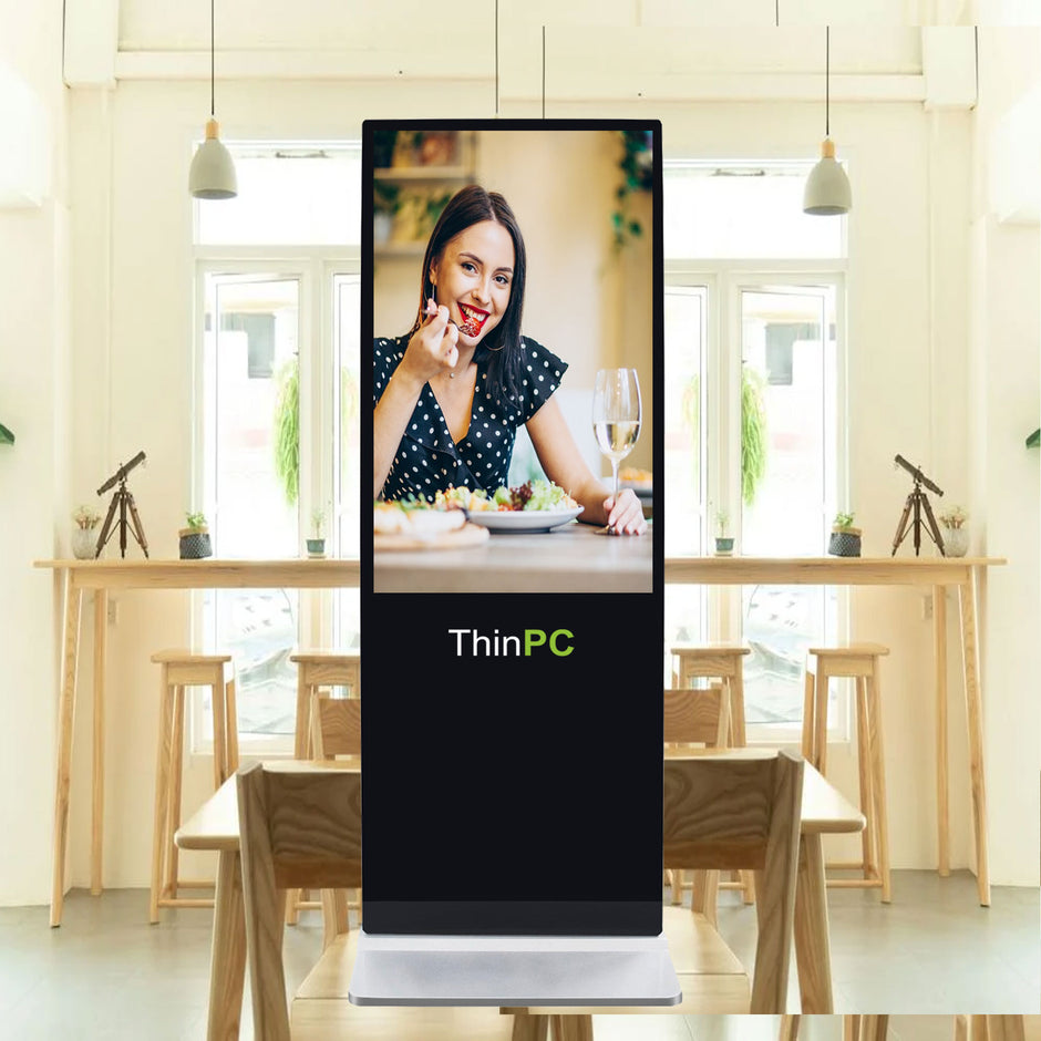 ThinPC Digital Signage Kiosk Standee With Touch & Non Touch
